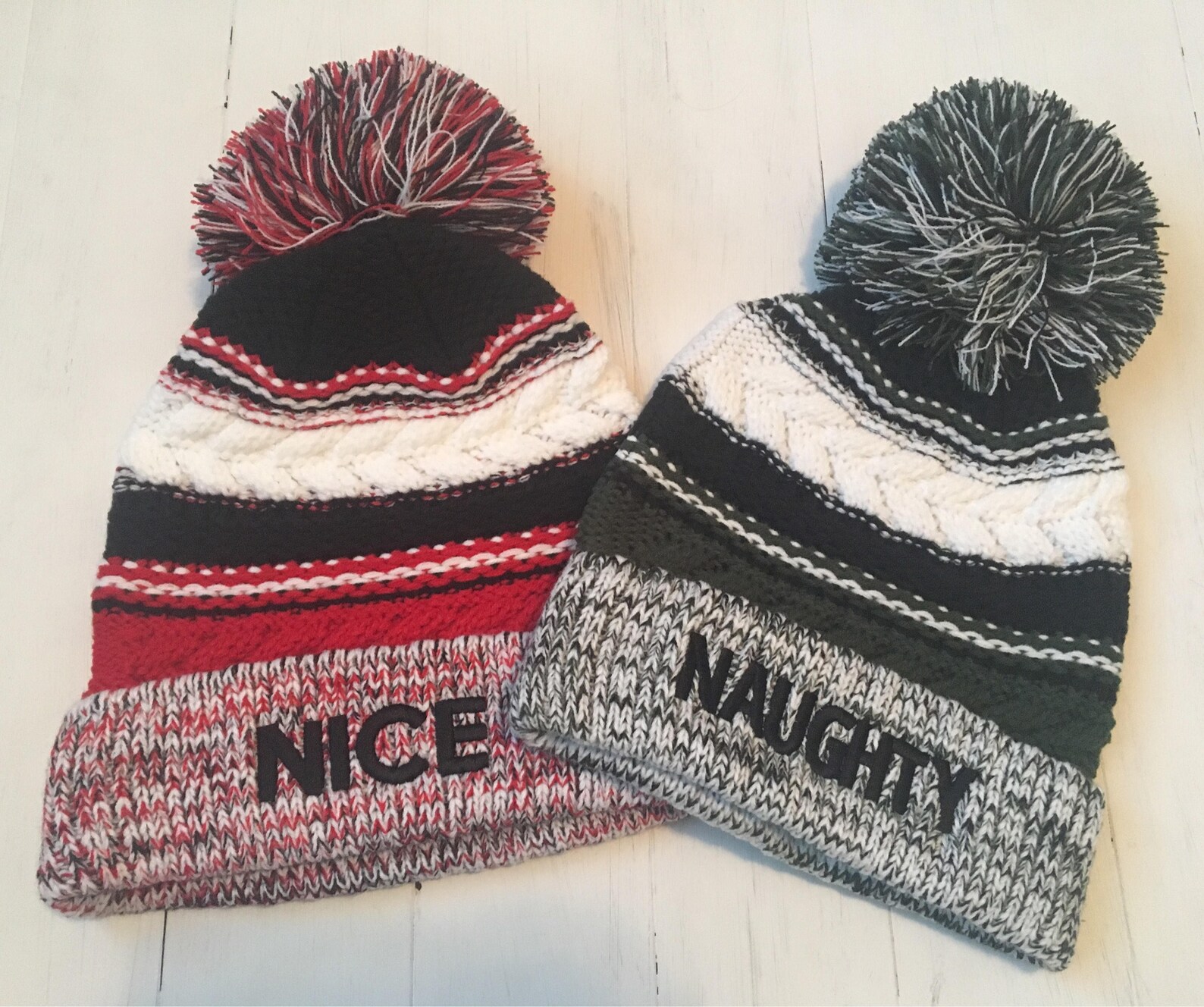 Naughty Nice. Naughty Nice Hats. Stocking Hat. Stocking Hats. - Etsy