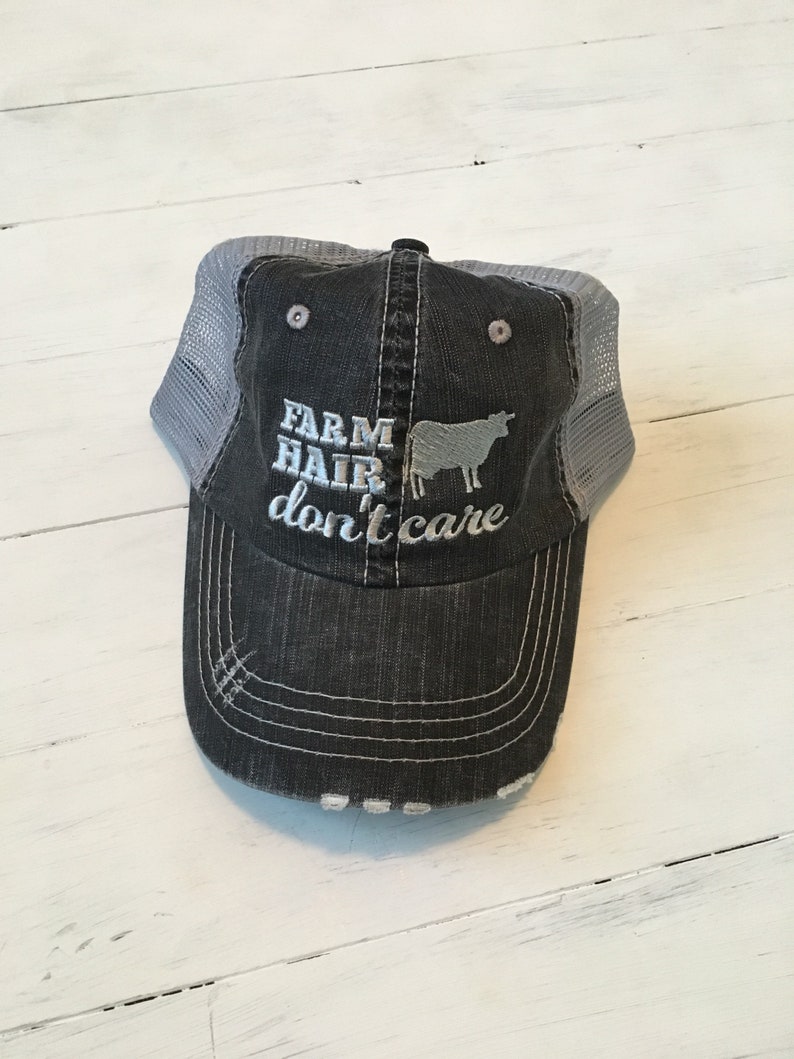 Support Your Local Farmers. Farm Hair Don't Care. Farm Hat. Hat for ...