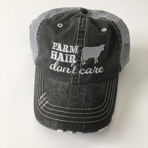 Support Your Local Farmers. Farm Hair Don't Care. Farm Hat. Hat for ...