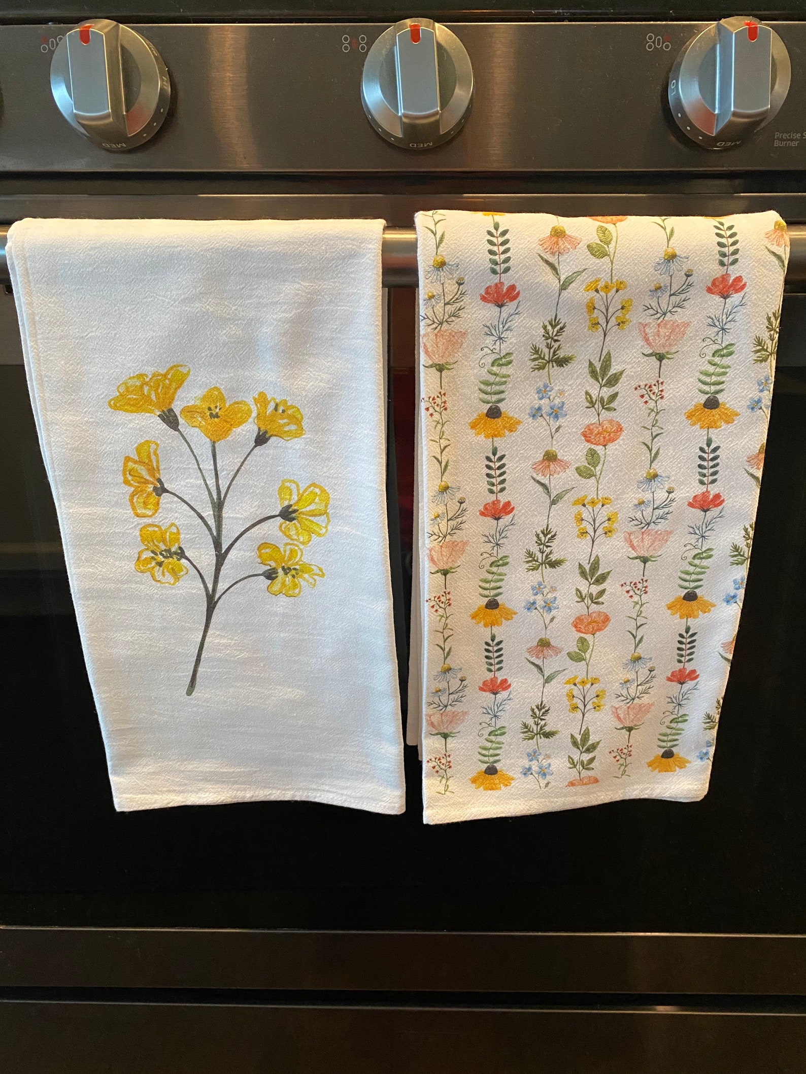 Kitchen Towels. Tea Towels. Flower Tea Towels. Spring Tea - Etsy