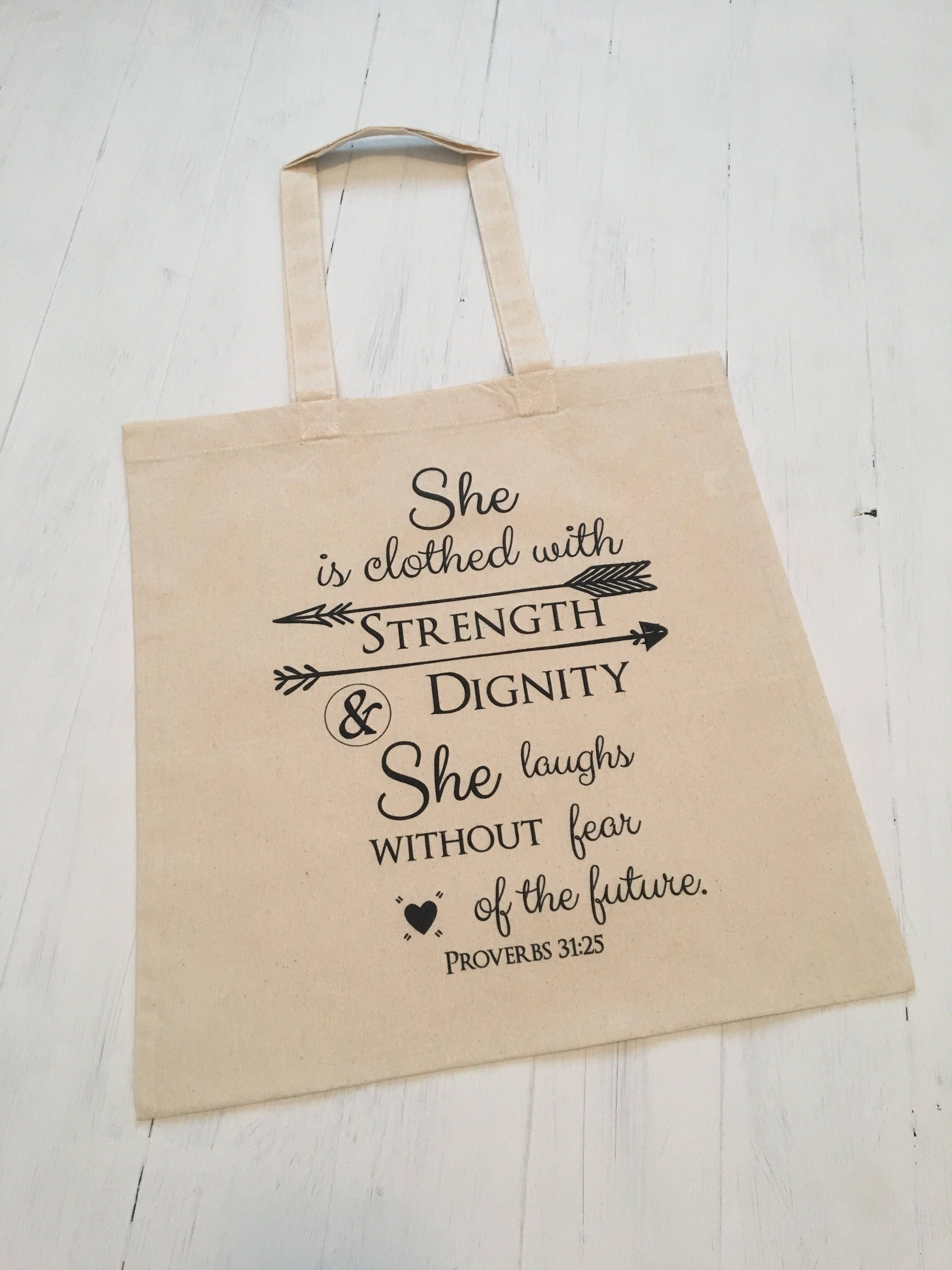 Strength and Dignity Tote. Mother's Day Gift. Tote Bag. Bag. Tote Bags ...
