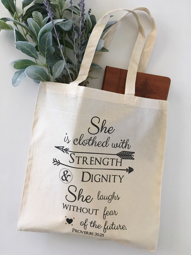 Strength and Dignity Tote. Mother's Day Gift. Tote Bag. Bag. Tote Bags ...