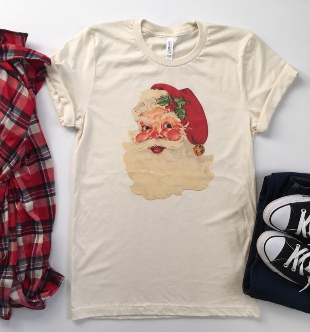 Christmas Shirt. Christmas Tees. Womens Christmas Shirt. Vintage Santa ...