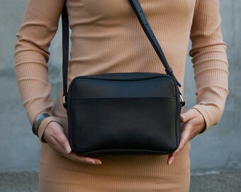 Rectangular Leather Bag - Etsy