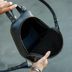 Anti Theft Leather Mini Backpack Women Dark Blue Rucksack - Etsy