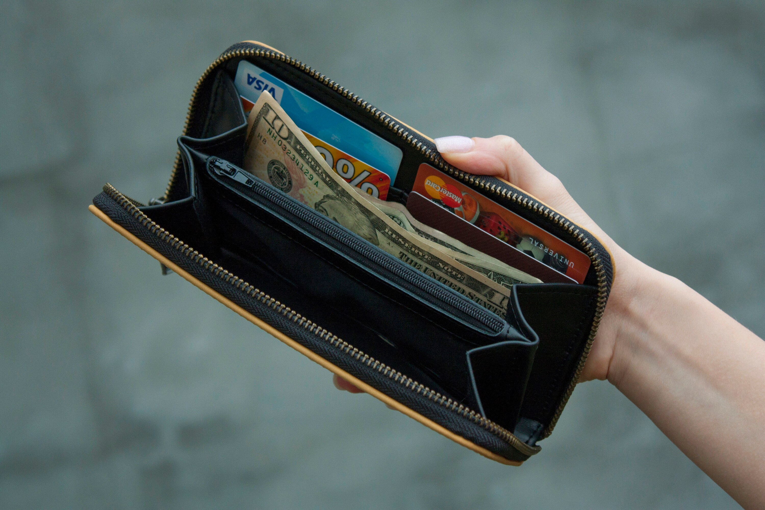 Women Red Wallet Zipper Leather Wallet With Blue Bird Large - Etsy