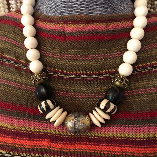 Tribal Bone Necklace - Etsy