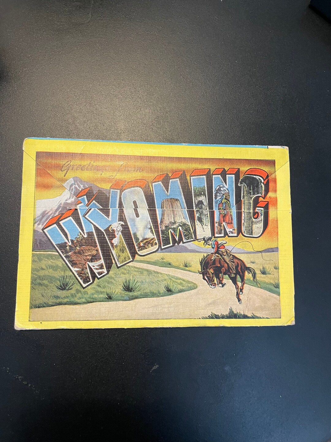 Greetings From Wonderful Wyoming Flip Book Souvenir Postcard - Etsy