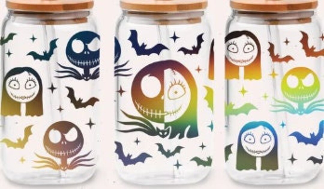 Jack and Sally Nightmare Before Christmas Libby Glass Cup - Etsy