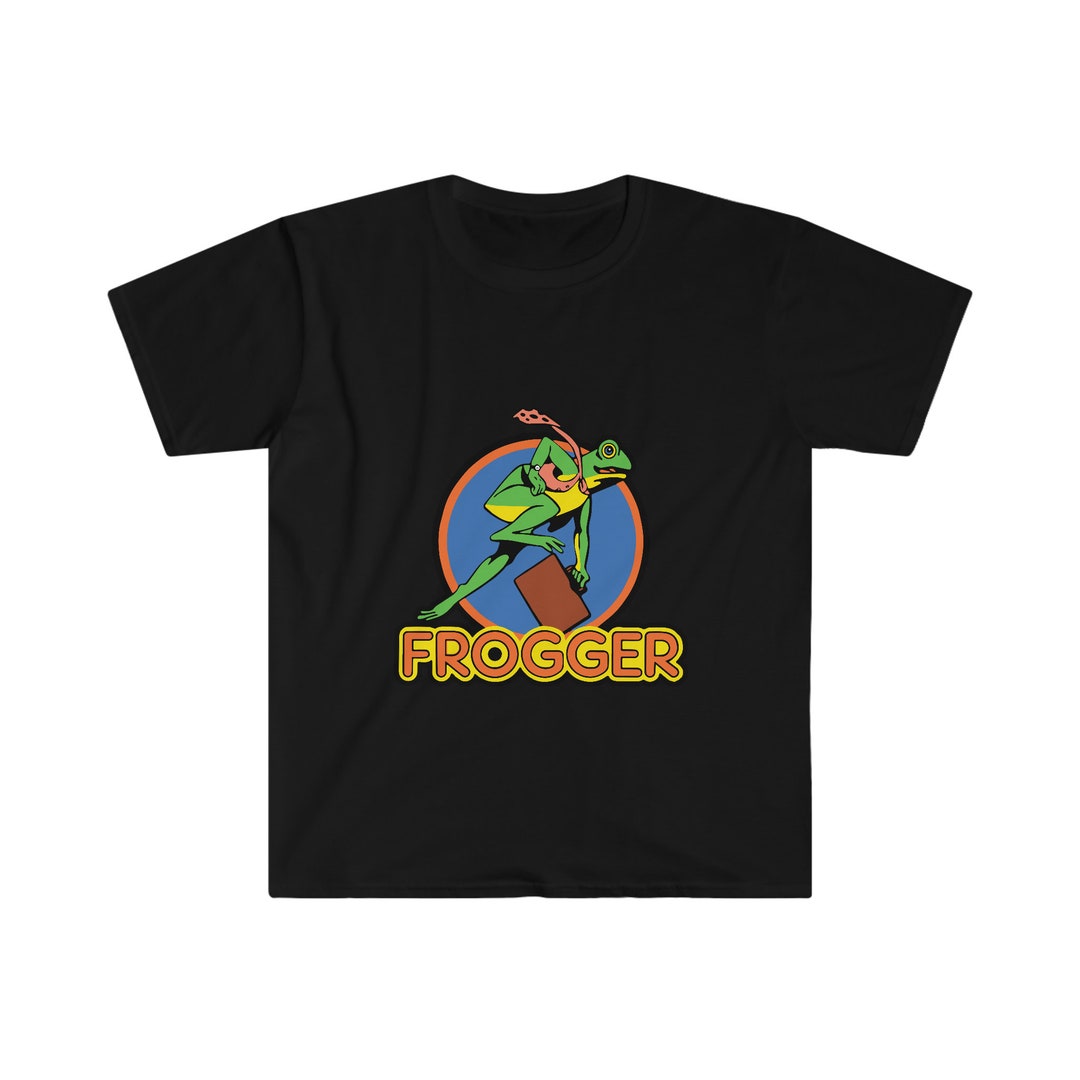 Cool Retro Video Game Tribute FROGGER Unisex Softstyle T-shirt, 80s ...