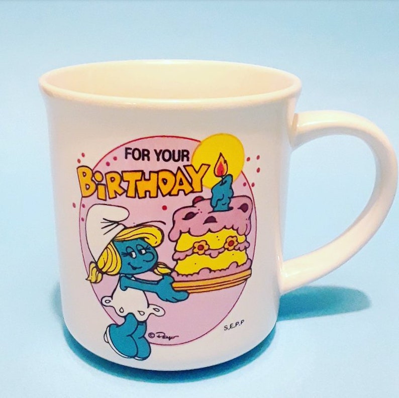 Smurf Smurfs Smurfette Mug Birthday Cup Pastel Pastels Drink Etsy