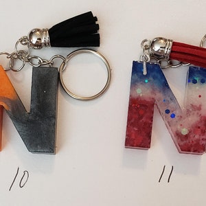 Keychain Resin Alphabet Keychain - Etsy