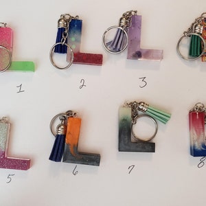 Keychain Resin Alphabet Keychain - Etsy