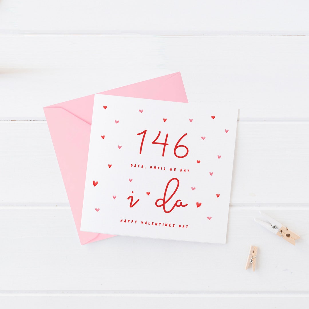 Personalised Valentines Day Card Wedding Countdown Days Until I Say I ...