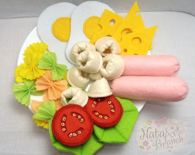 Play Felt Food Pretend Food Felt Sausages Felt a Tomato Felt Cheese ...