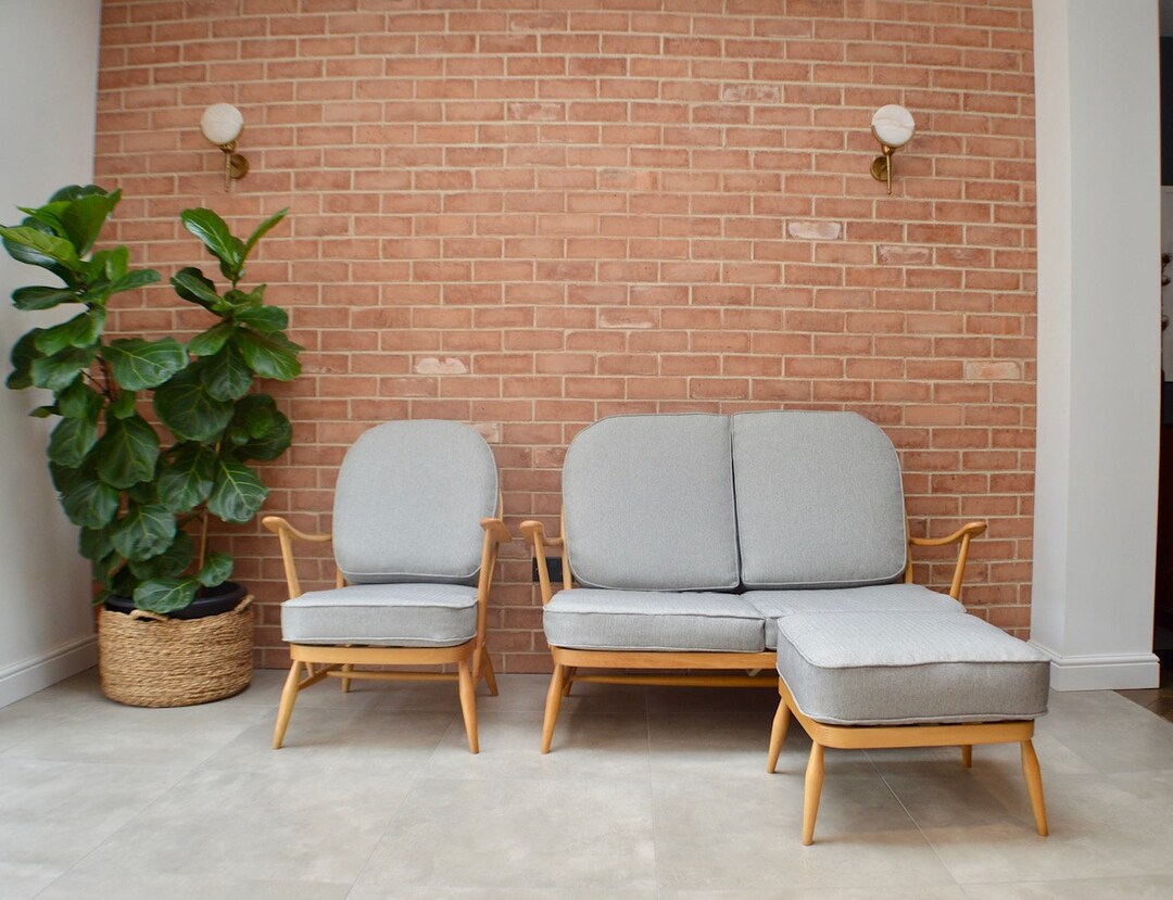 Ercol Blonde Two Seater Sofa Ercol Armchair and Ercol - Etsy