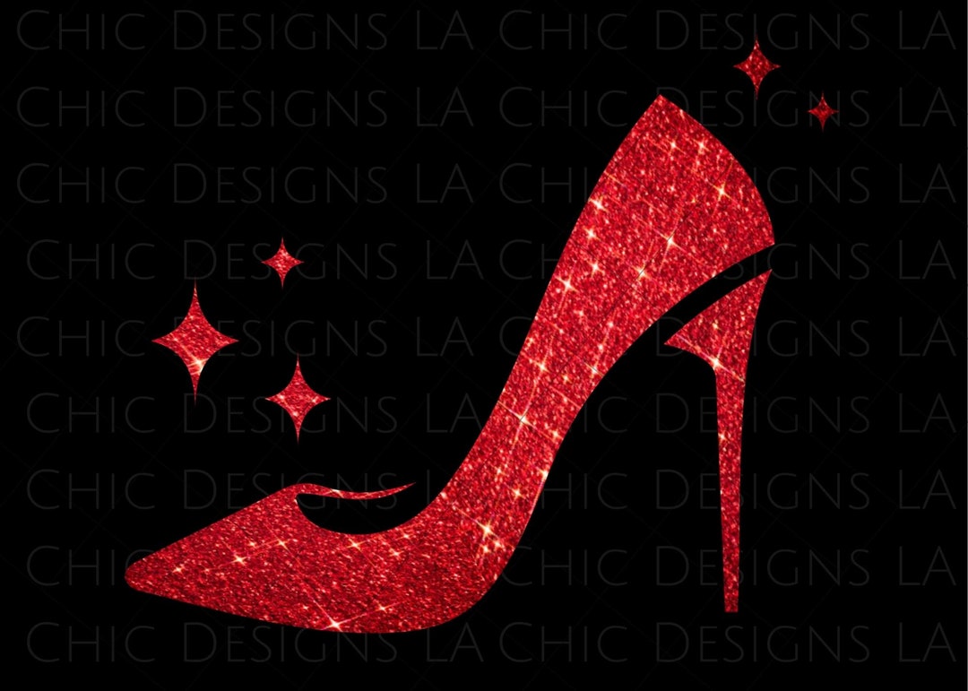 Red Glitter Sparkle Heel Svg Commercial Use Svg High Heels - Etsy