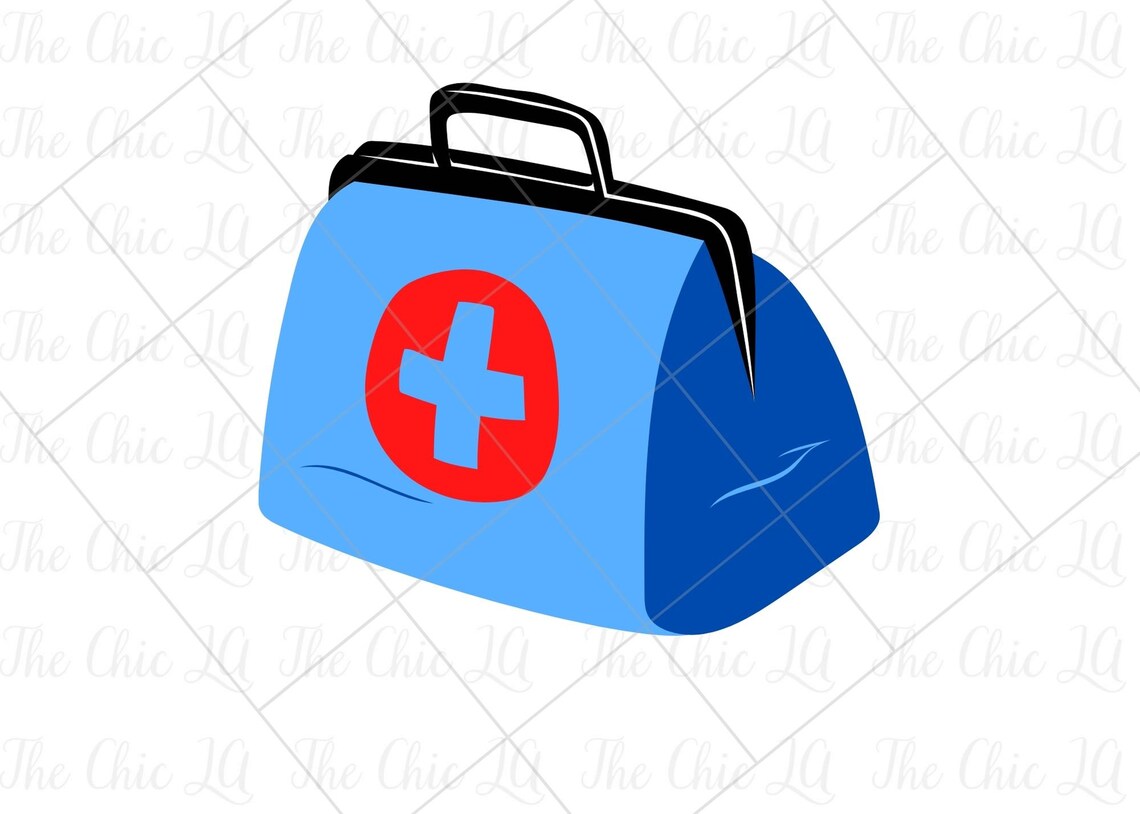 SVG Blue Medical Bag Clipart PNG SVG Cutting Files - Etsy