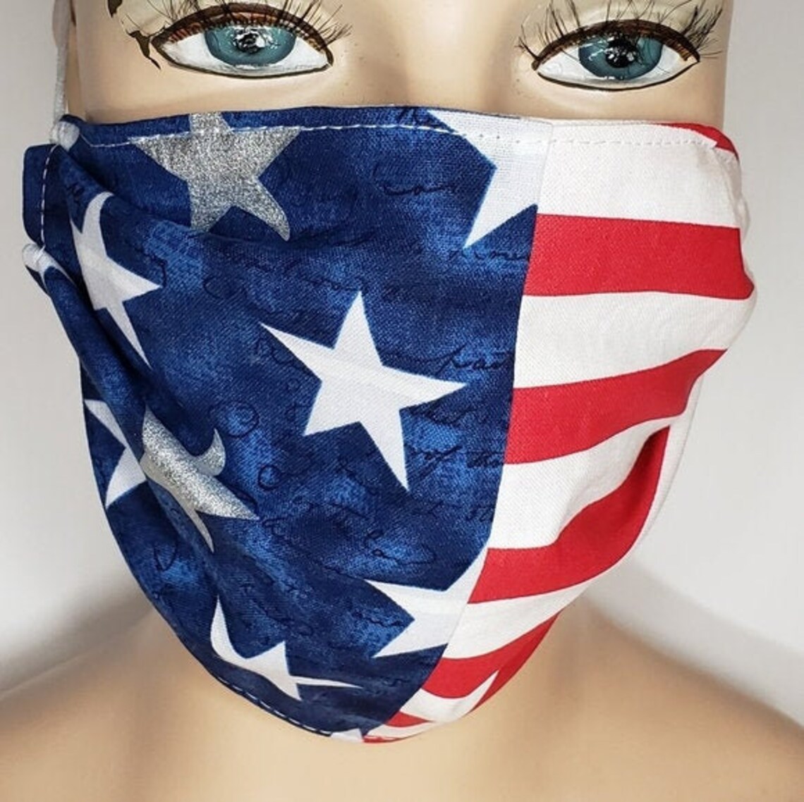 Patriotic American Flag Mask Double Layer Face Mask Soft | Etsy