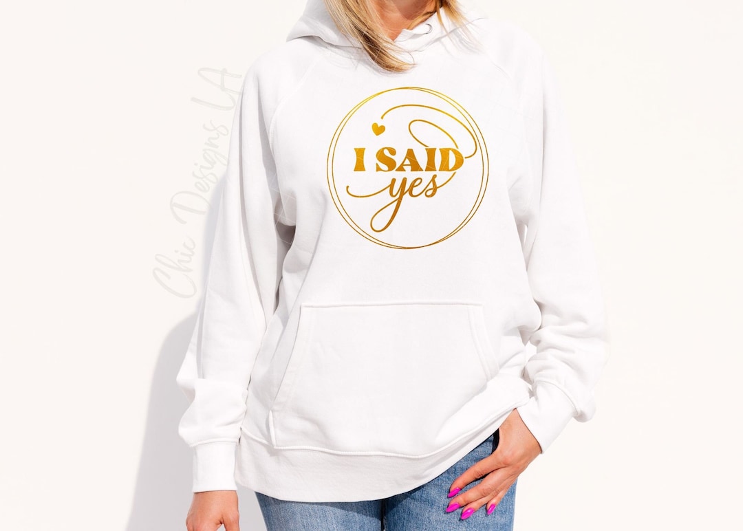 I Said Yes Svg in 24k Gold, Engagement Announcement, Fiance Svg, Bride ...