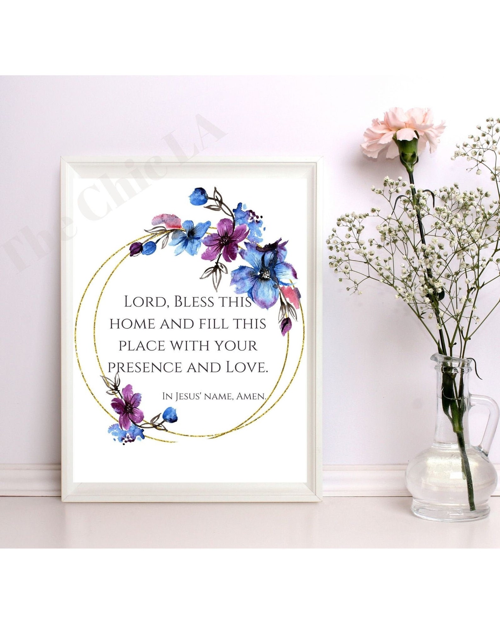 Printable Blessing Prayer Wall Art Lord Bless This Home in - Etsy