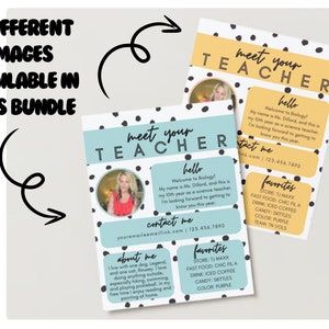 Eight Color Options!! Meet the Teacher | Back to School | Template ...