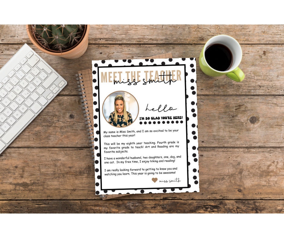 Meet the Teacher | Back to School | Template | Instant Download ...