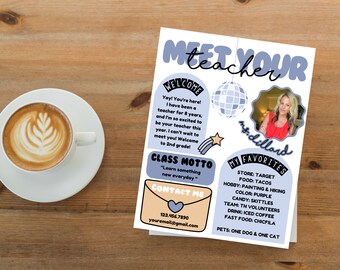 Meet the Teacher | Back to School | Template | Instant Download ...