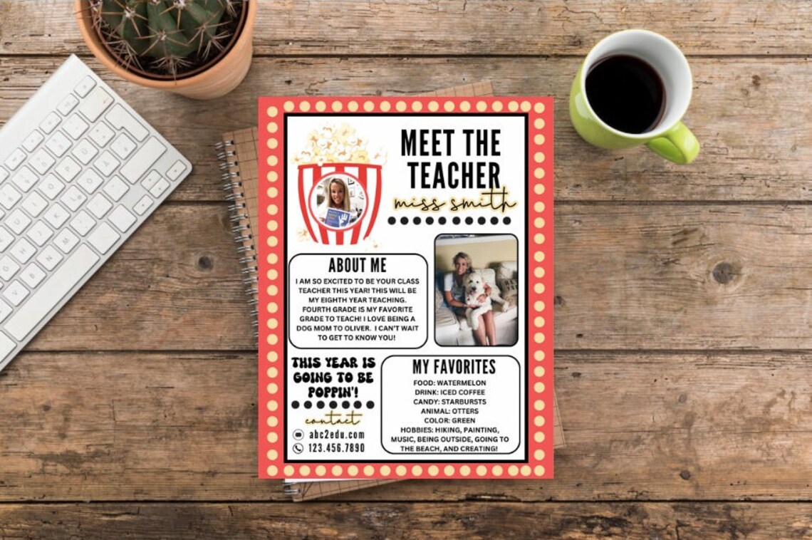Meet the Teacher | Back to School | Template | Instant Download ...