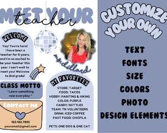 Meet the Teacher | Back to School | Template | Instant Download ...