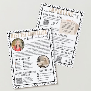 School Counselor Newsletter Template | Back to School (canva, Instant ...