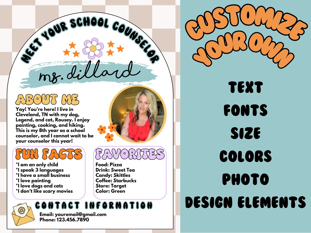 Meet the School Counselor | Back to School | Template | Instant ...