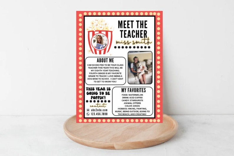 Meet the Teacher | Back to School | Template | Instant Download ...