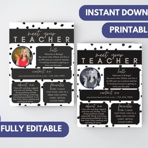 Eight Color Options!! Meet the Teacher | Back to School | Template ...