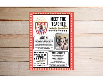 Meet the Teacher | Back to School | Template | Instant Download ...