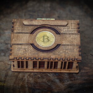Bitcoin Wooden Box Bitcoin Handmade Box Bitcoin Fan Art - Etsy