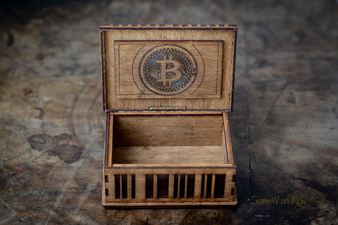 Bitcoin Wooden Box Bitcoin Handmade Box Bitcoin Fan Art - Etsy