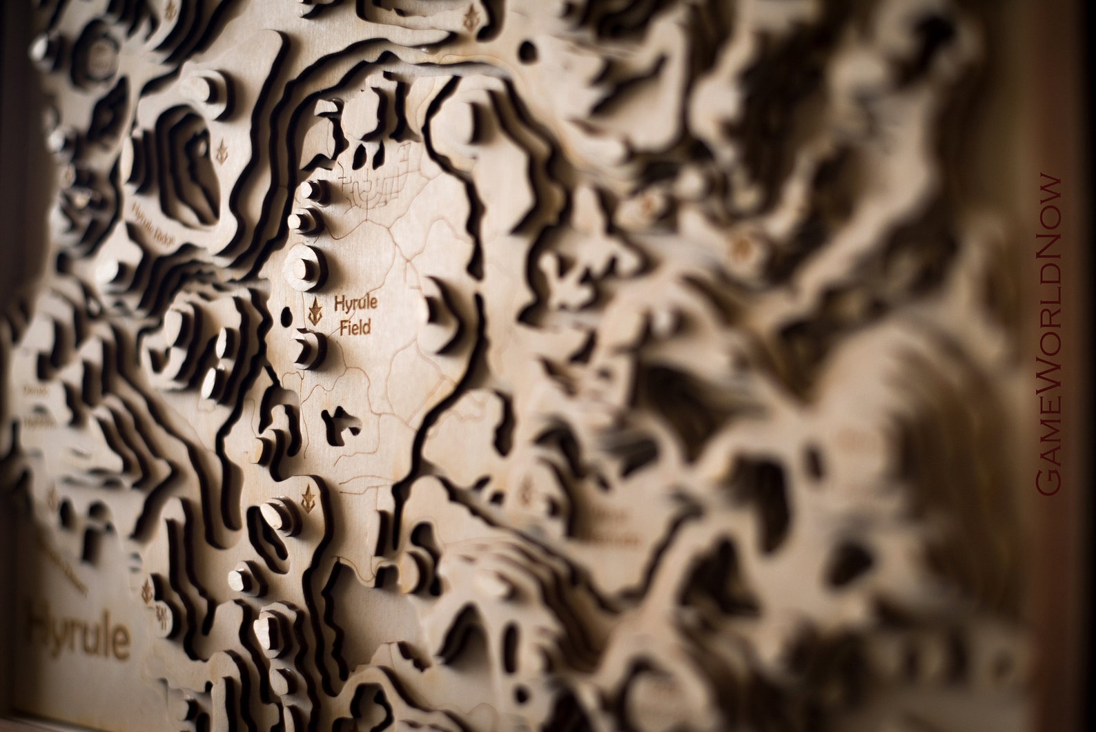 3D Hyrule Map, the Legend of Zelda: Breath of the Wild Map, Handmade ...