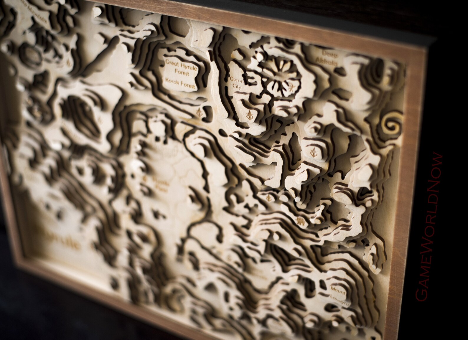 3D Hyrule Map, the Legend of Zelda: Breath of the Wild Map, Handmade ...