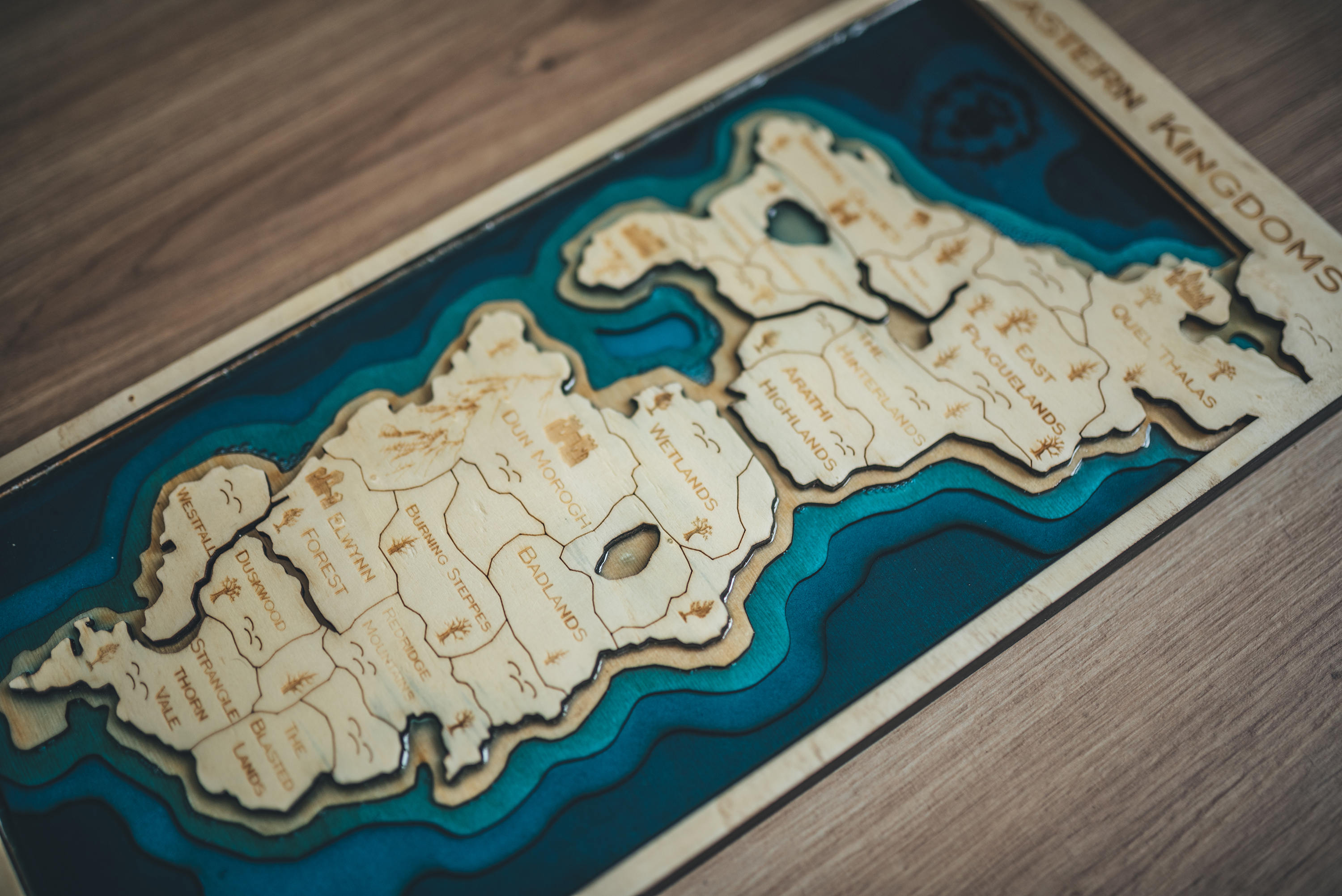 Eastern Kingdoms Map – World of Warcraft Wooden & Resin 3D Wow Map - Etsy