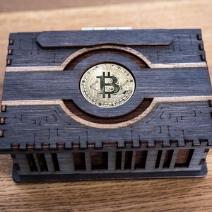Bitcoin Wooden Box, Bitcoin Handmade Box, Bitcoin Fan Art, Bitcoin Gift ...