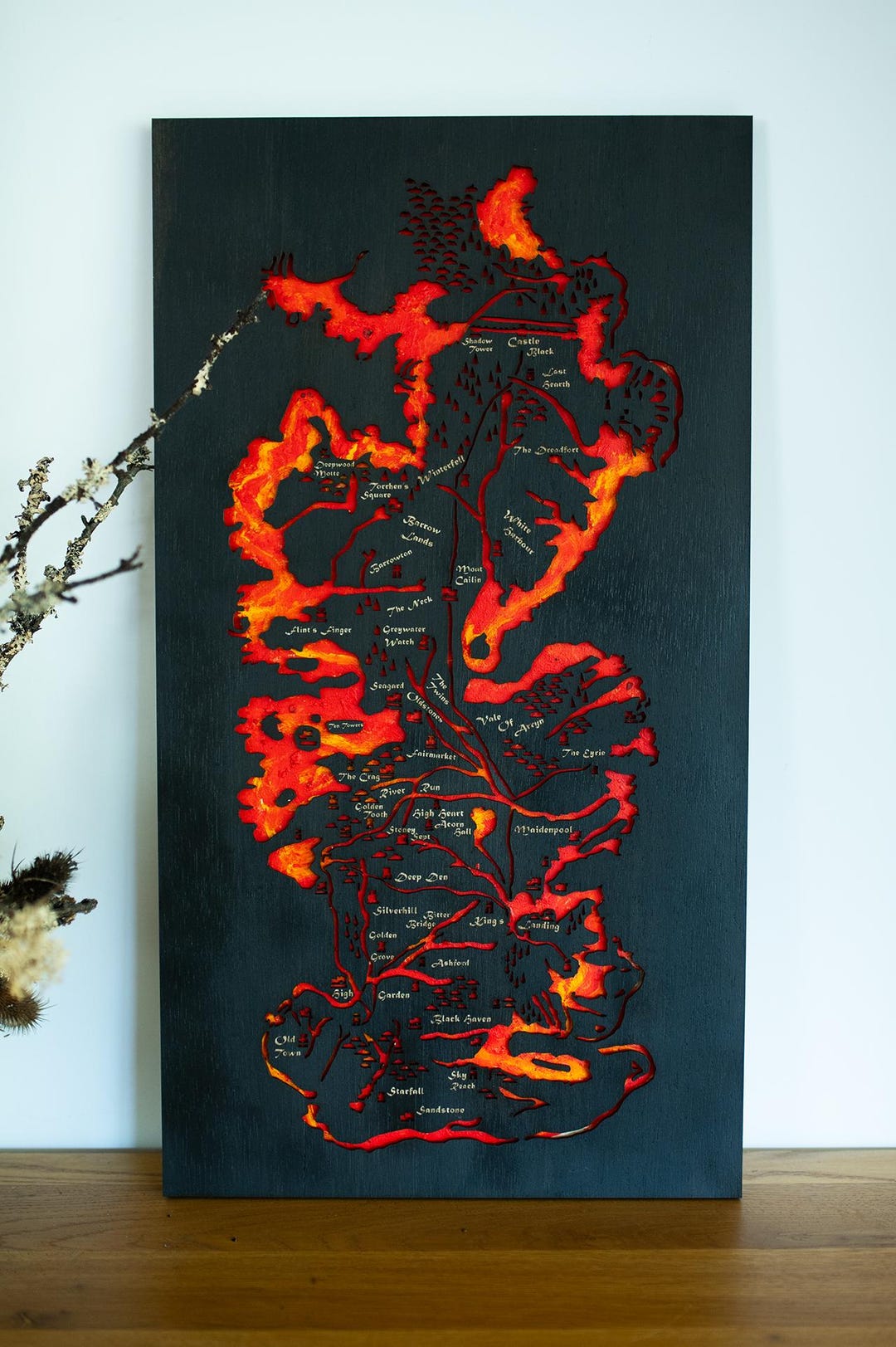 Game of Thrones Table, House of the Dragons Table, Got Map, Wooden Map ...