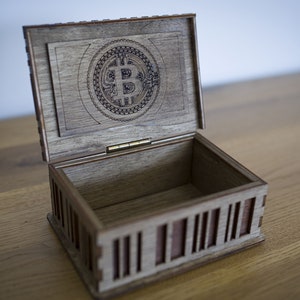 Bitcoin Wooden Box, Bitcoin Handmade Box, Bitcoin Fan Art, Bitcoin Gift ...