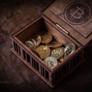 Bitcoin Wooden Box Bitcoin Handmade Box Bitcoin Fan Art - Etsy