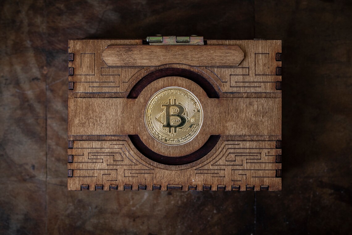 Bitcoin wooden box Bitcoin handmade box Bitcoin fan art | Etsy