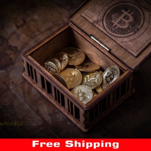 Bitcoin Wooden Box Bitcoin Handmade Box Bitcoin Fan Art - Etsy