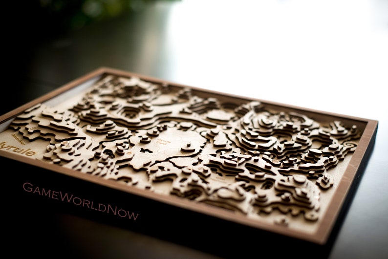 3D Hyrule Map, the Legend of Zelda: Breath of the Wild Map, Handmade ...