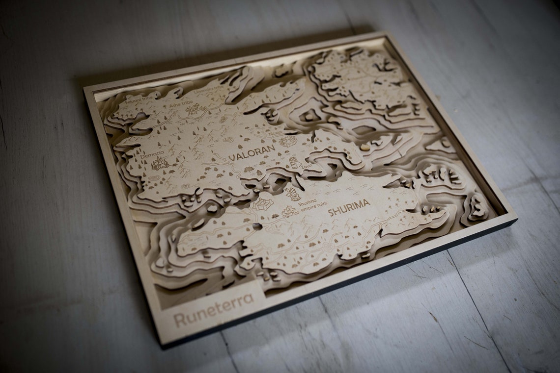 League of Legends Runeterra World Map League of Runeterra - Etsy UK