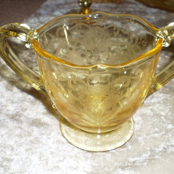 Antique Yellow Depression Glass Bowl - Etsy