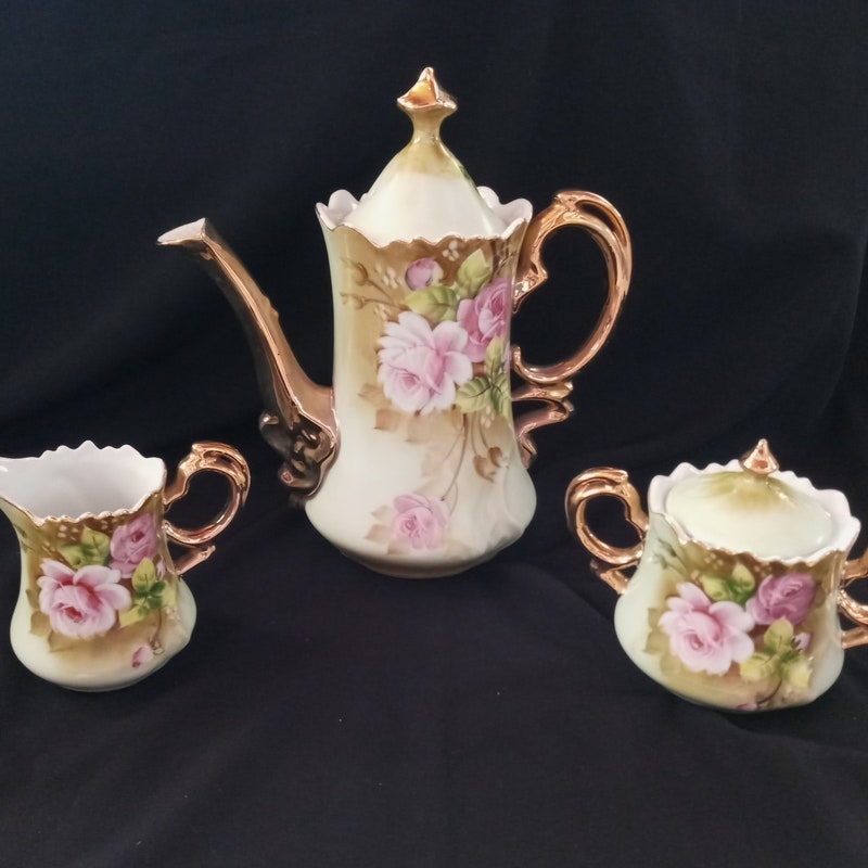 Pink Rose Tea Set - Etsy